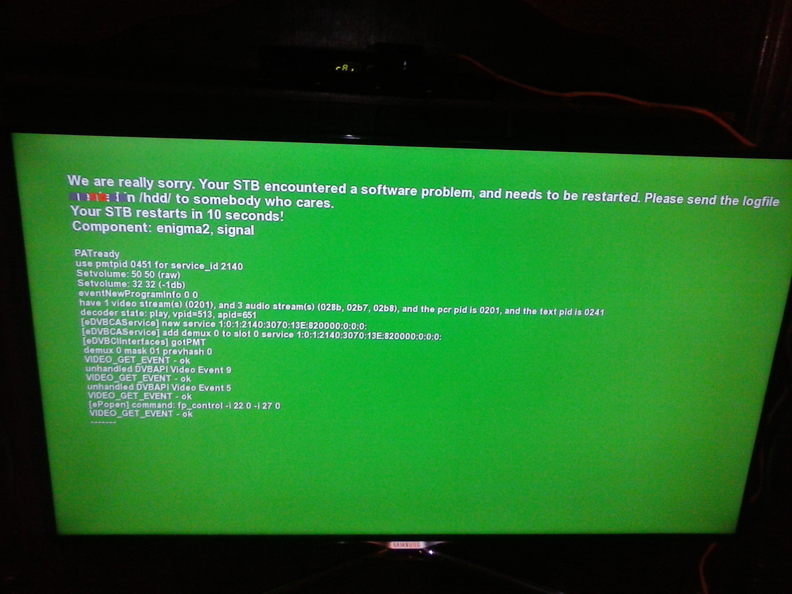 hyperion v2 green screen - Spark STI 7111 Support - Linux Satellite ...