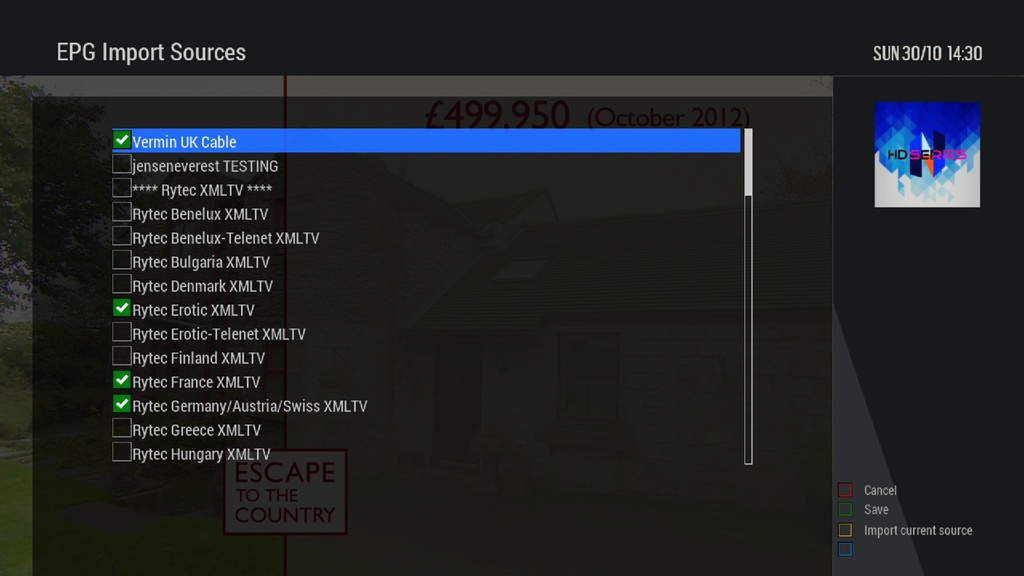 new Vermin UK Cable 14 day xmltv importer EPG source download | Techkings